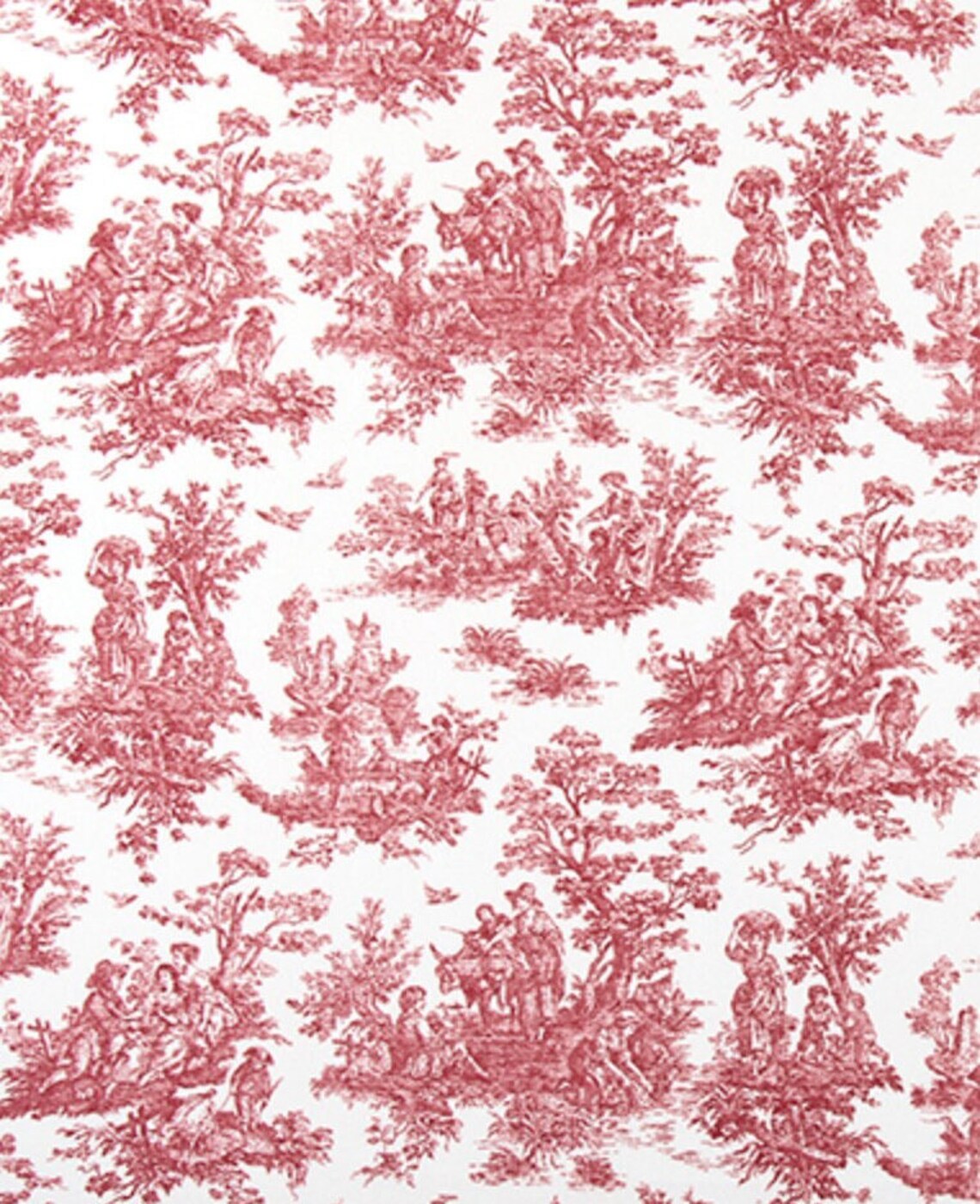 Premier Prints, Red Jamestown Toile Fabric, Home Decor, Upholstery ...