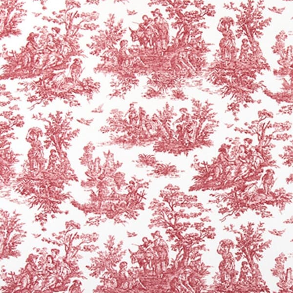 Red Toile Fabric - Etsy