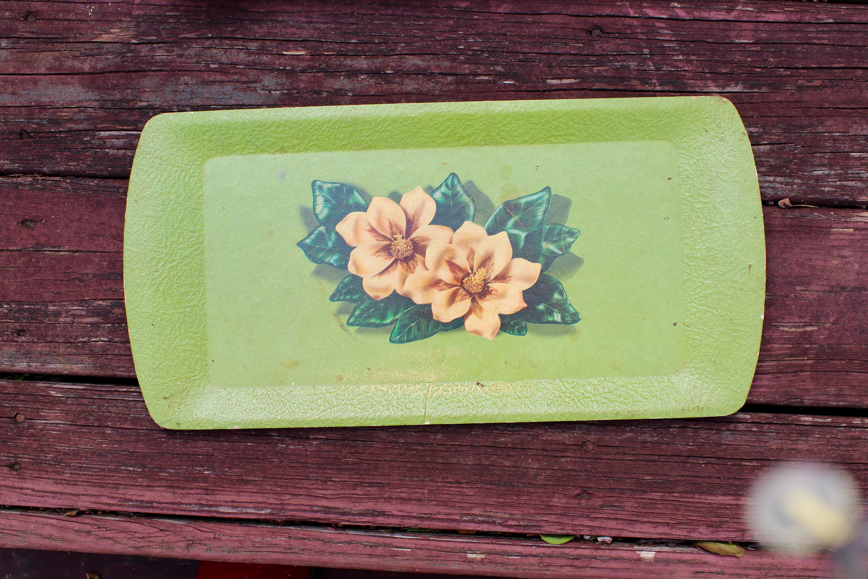 Set of 5 Vintage Pressboard Kentley Magnolia Trays - Etsy