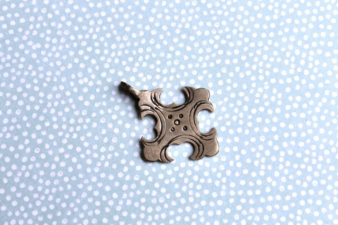 Thin Metal Cross With Incised Design - Etsy