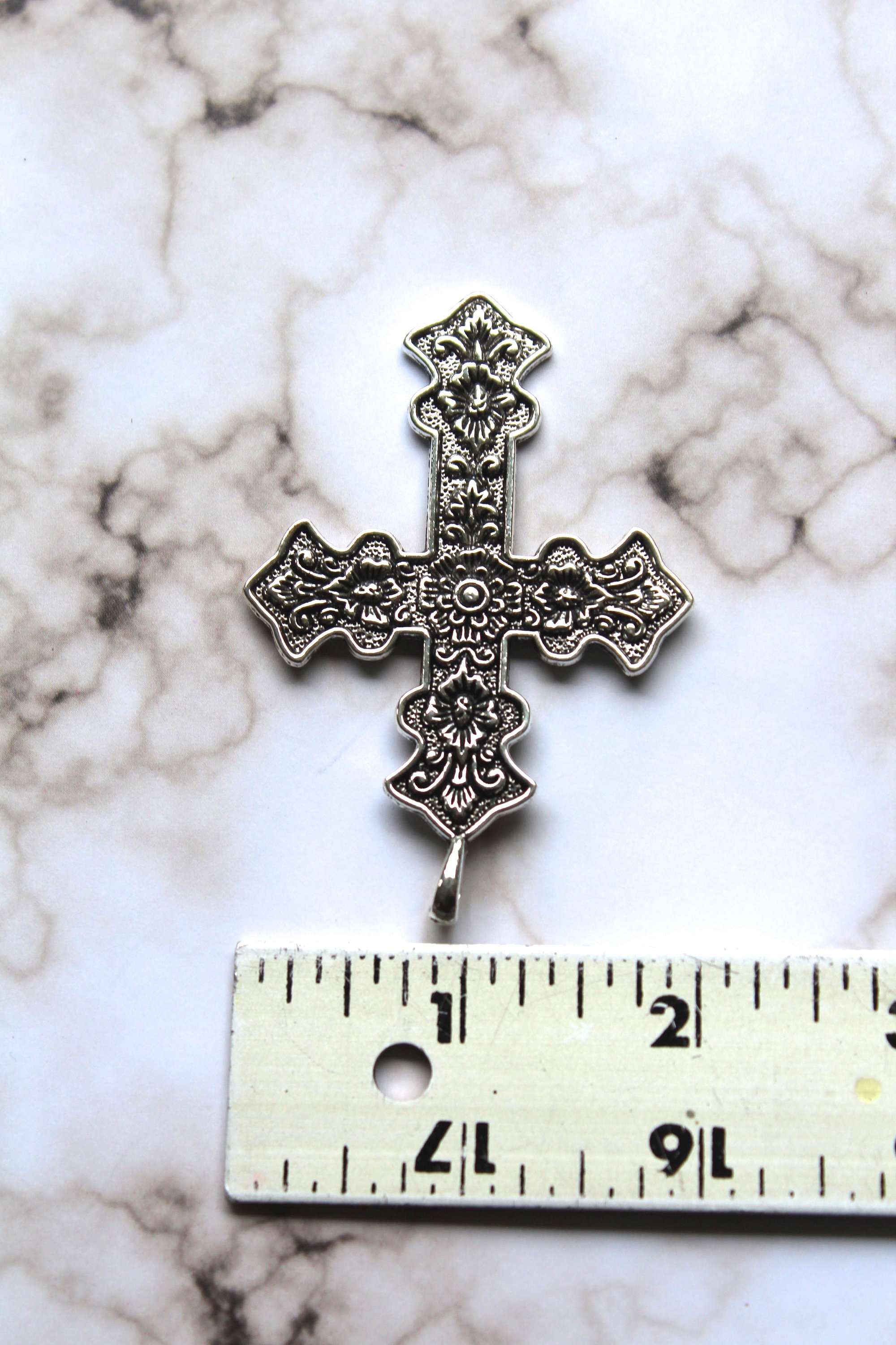 Medium Metal Italian Cross Pendant - Etsy UK