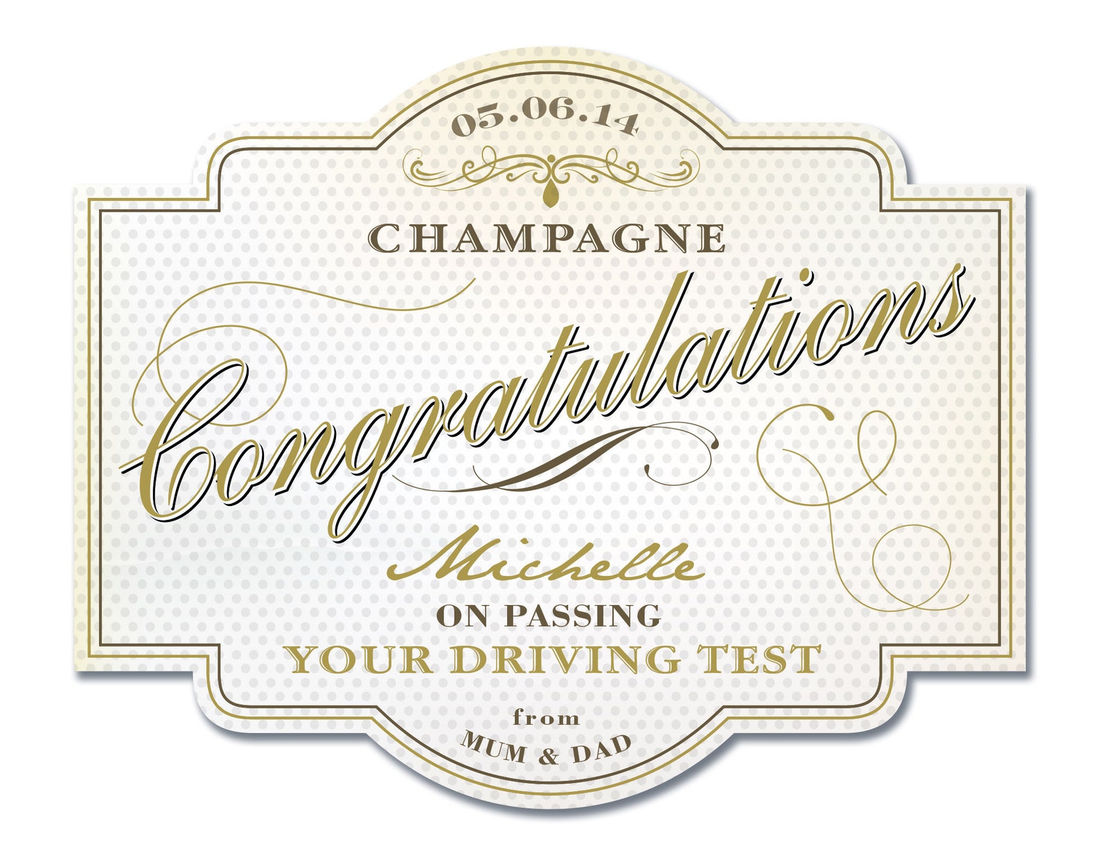 Champagne Label Personalized | Etsy