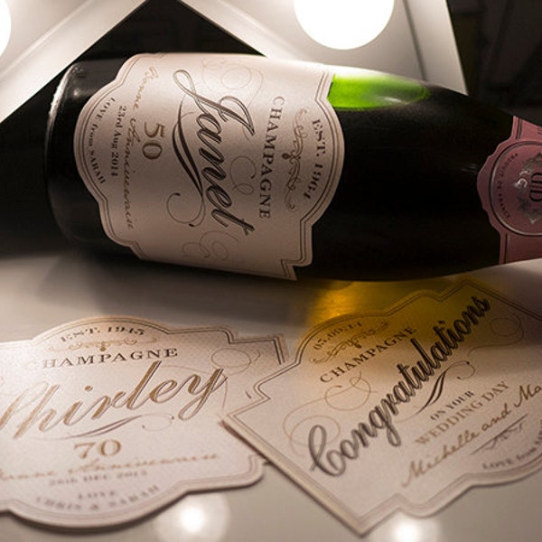 Champagne Labels - Etsy