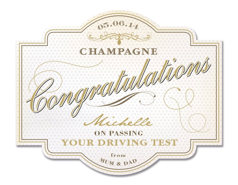Champagne Label Personalized | Etsy