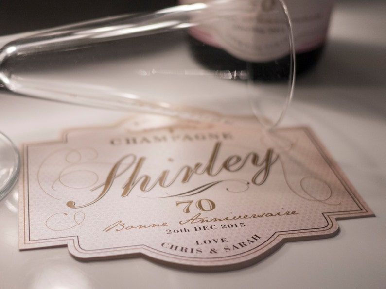 Champagne Label Personalized | Etsy