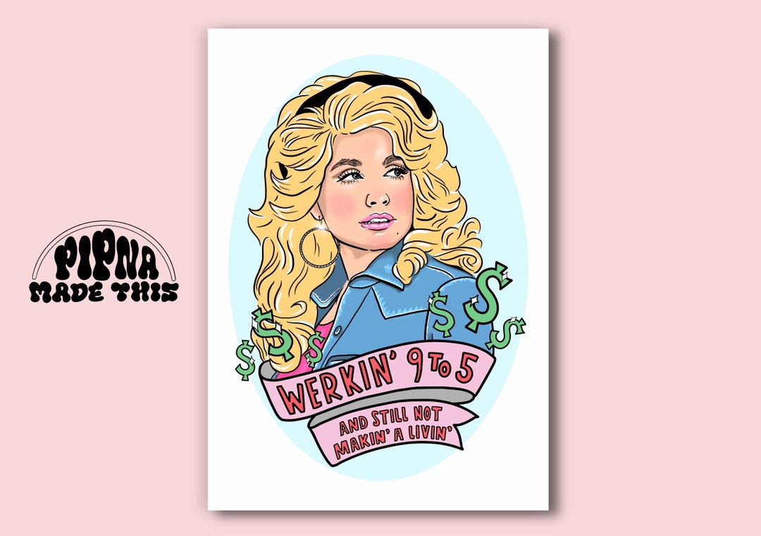 Dolly Parton Print. 9 to 5 Poster. Fun Office Wall Art. - Etsy
