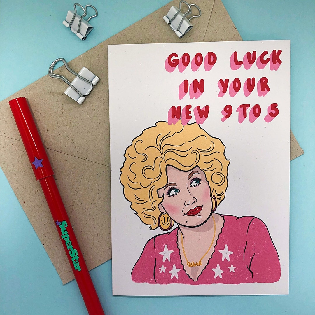 Dolly Parton Good Luck Card - Etsy UK