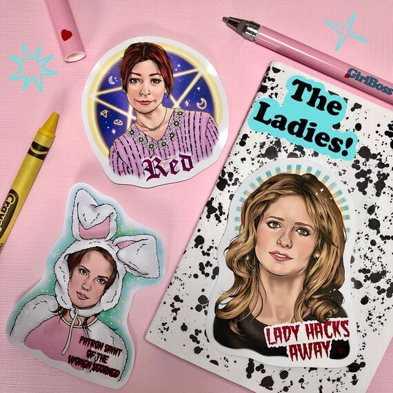 Paper Paper & Party Supplies Buffy the Vampire Sticker Set Ladies and ...