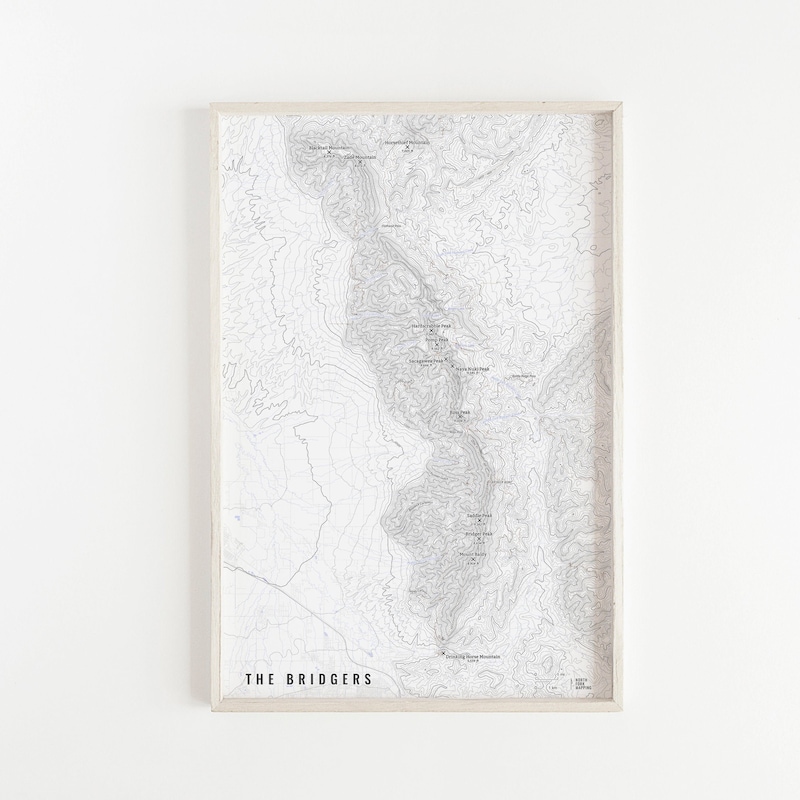 Bridger Mountain Range Art - Etsy