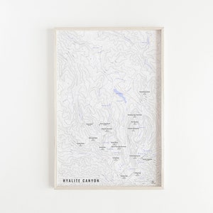 Hyalite Canyon Map - Hyalite Reservoir, Bozeman Montana, Montana Map - Etsy