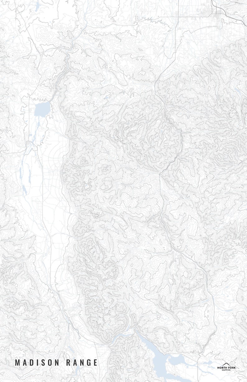 Madison Range Map - Madison Mountains, Madison Range, Ennis Montana ...