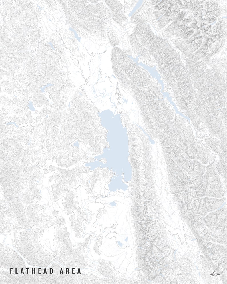 Flathead Area Map - Flathead Lake, Flathead Lake Art, Flathead Lake ...