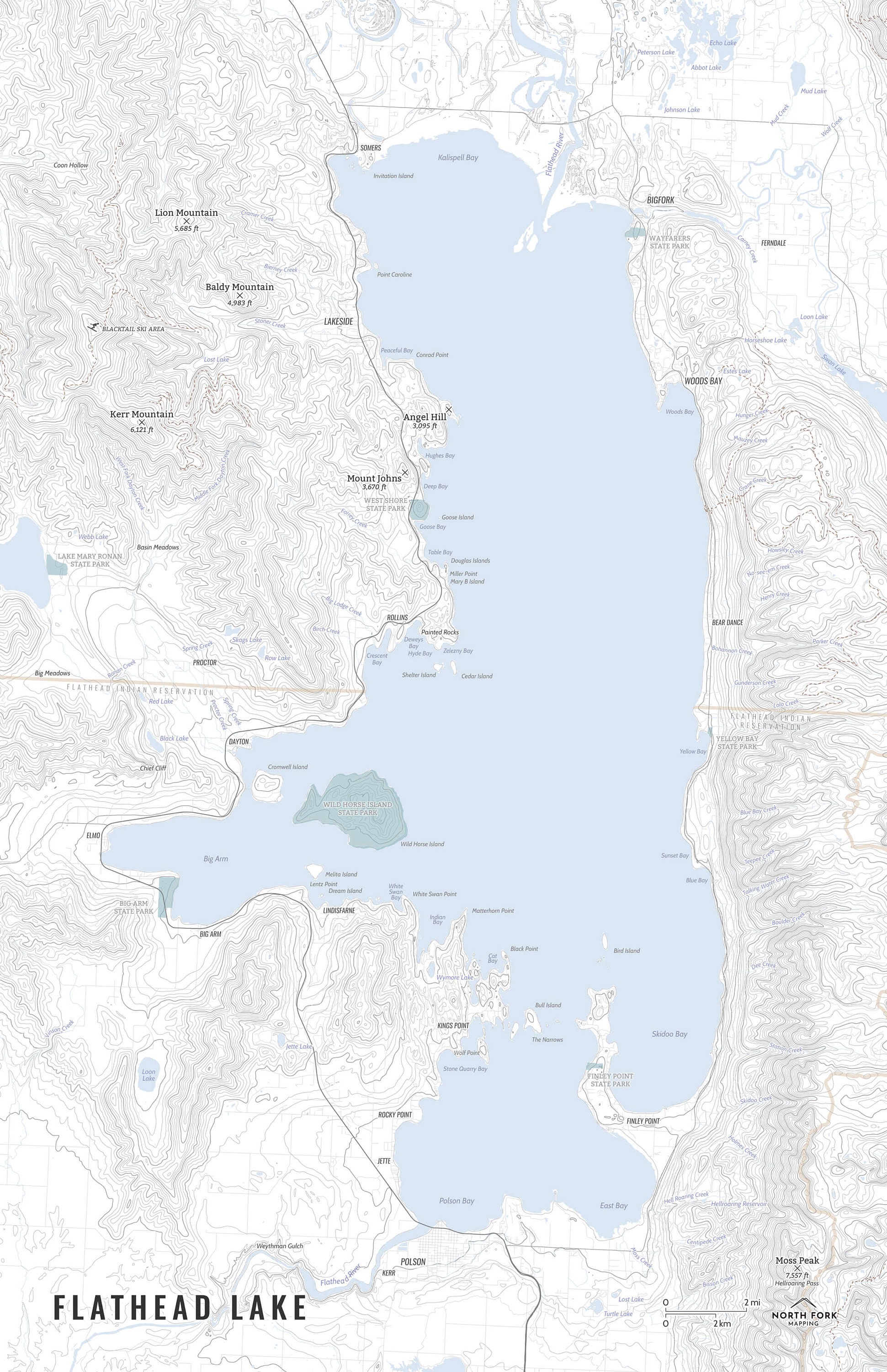 Flathead Lake Map - Flathead Lake, Flathead Lake Art, Flathead Lake ...