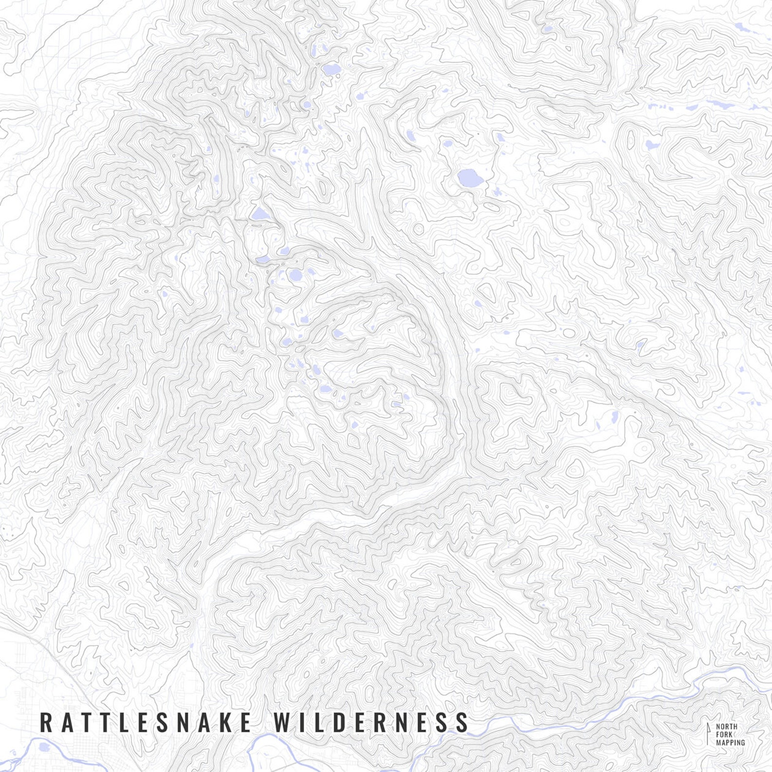 Rattlesnake Wilderness Map Rattlesnake Wilderness, Mosquito Peak ...