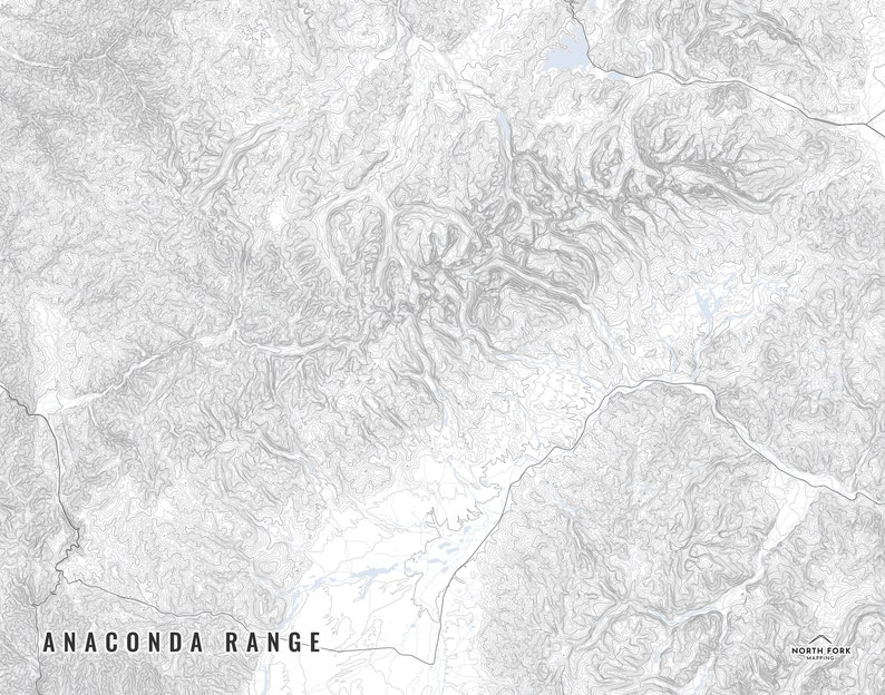 Anaconda Range Map - Pintlers, Anaconda Range, Anaconda, Sula, Anaconda ...