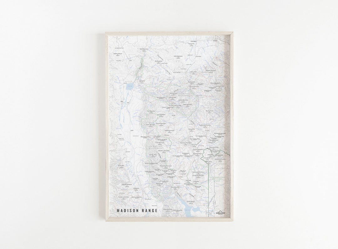Madison Range Map - Madison Mountains, Madison Range, Ennis Montana ...