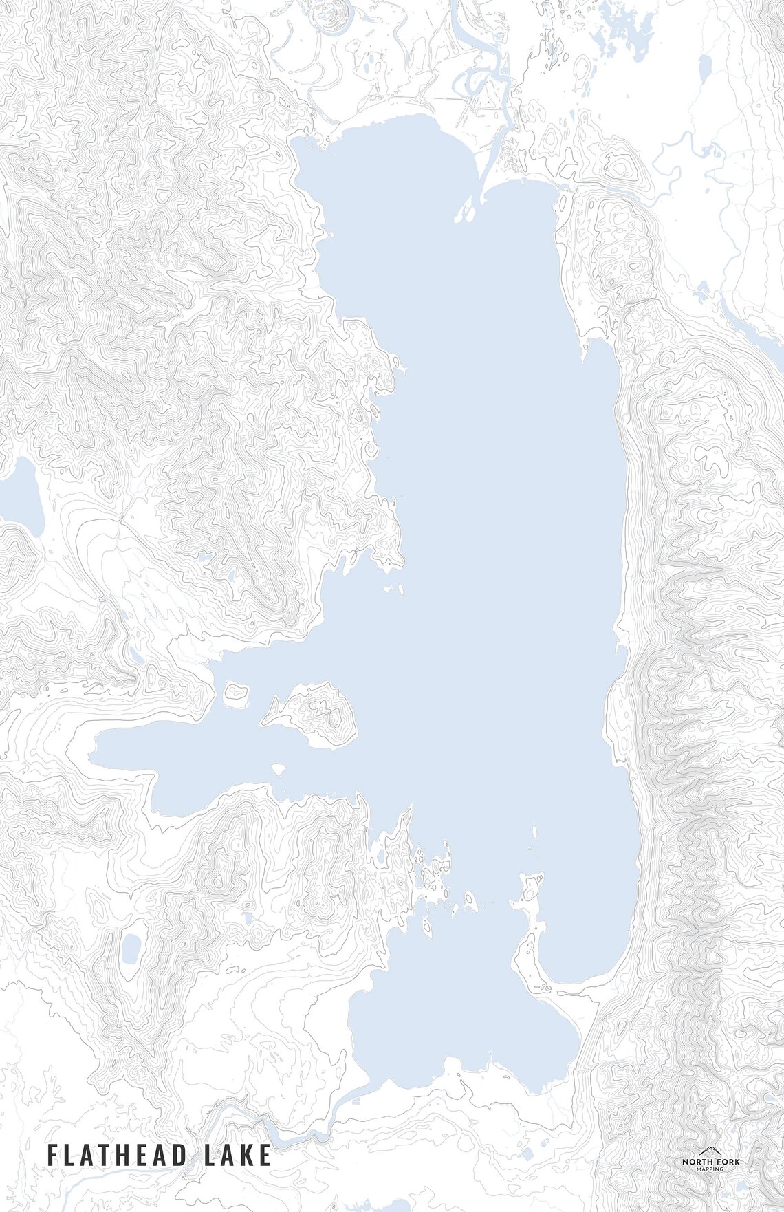 Flathead Lake Map - Flathead Lake, Flathead Lake Art, Flathead Lake ...