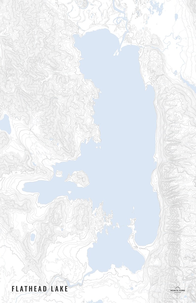 Flathead Lake Map - Flathead Lake, Flathead Lake Art, Flathead Lake ...