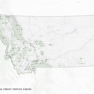 Montana Forest Service Cabin Map, Forest Service, USFS, Forest Service ...