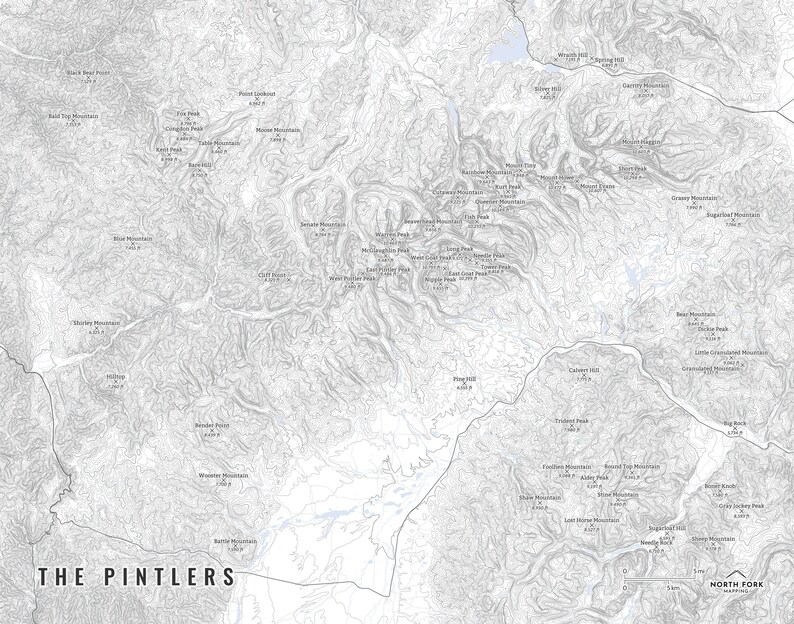 The Pintlers Map - Pintlers, Anaconda Range, Anaconda, Sula, Anaconda ...