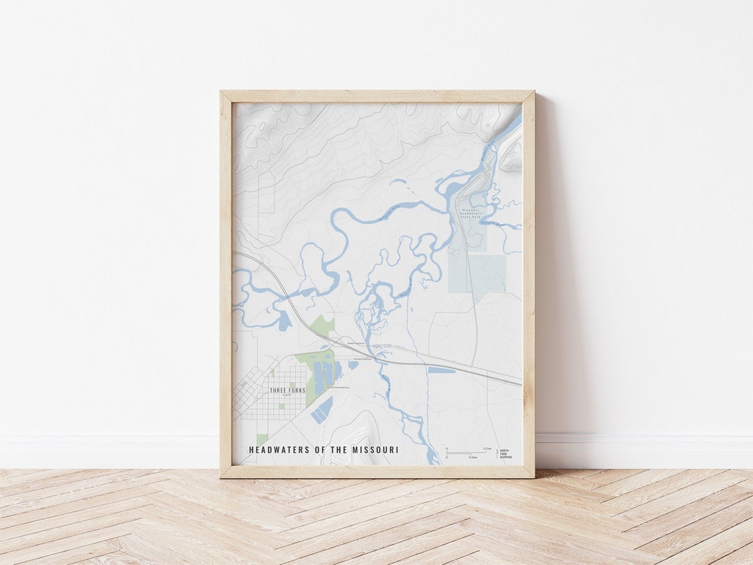Headwaters of the Missouri Map, Missouri Headwaters, Missouri ...