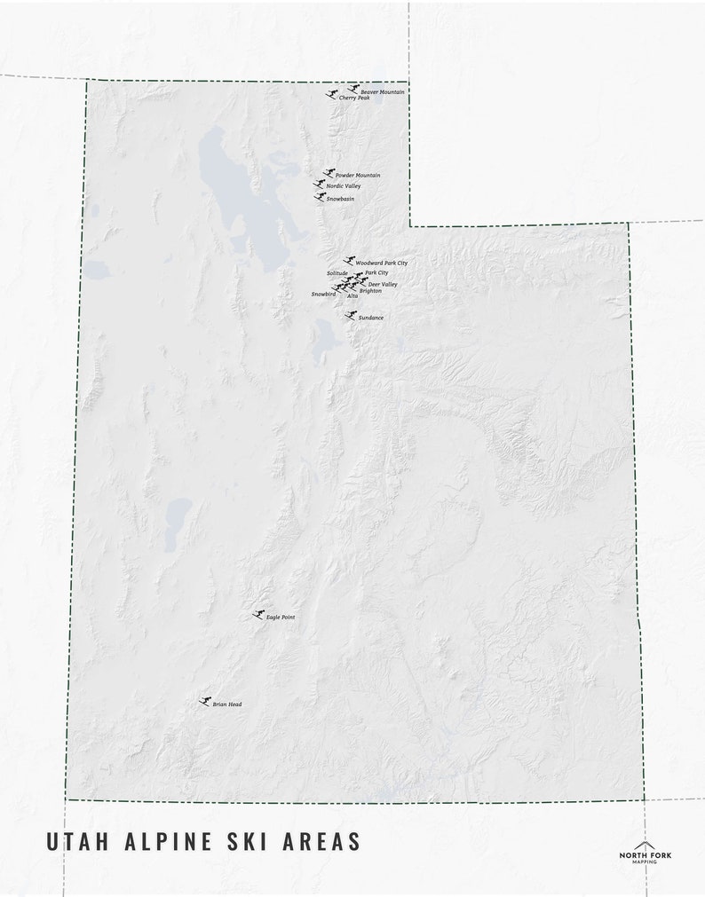 Utah Ski Map - Snowbird, Alta, Deer Valley, Park City, Snowbasin ...