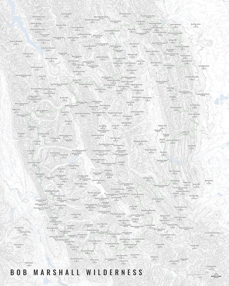 Bob Marshall Wilderness Map, the Bob Marshall, the Bob, Bob Marshall Map, Kalispell Montana ...