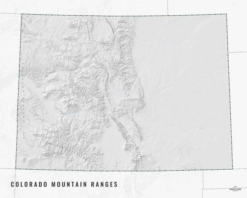 Colorado Mountain Ranges Map, Map of Colorado, Colorado Map, Colorado ...