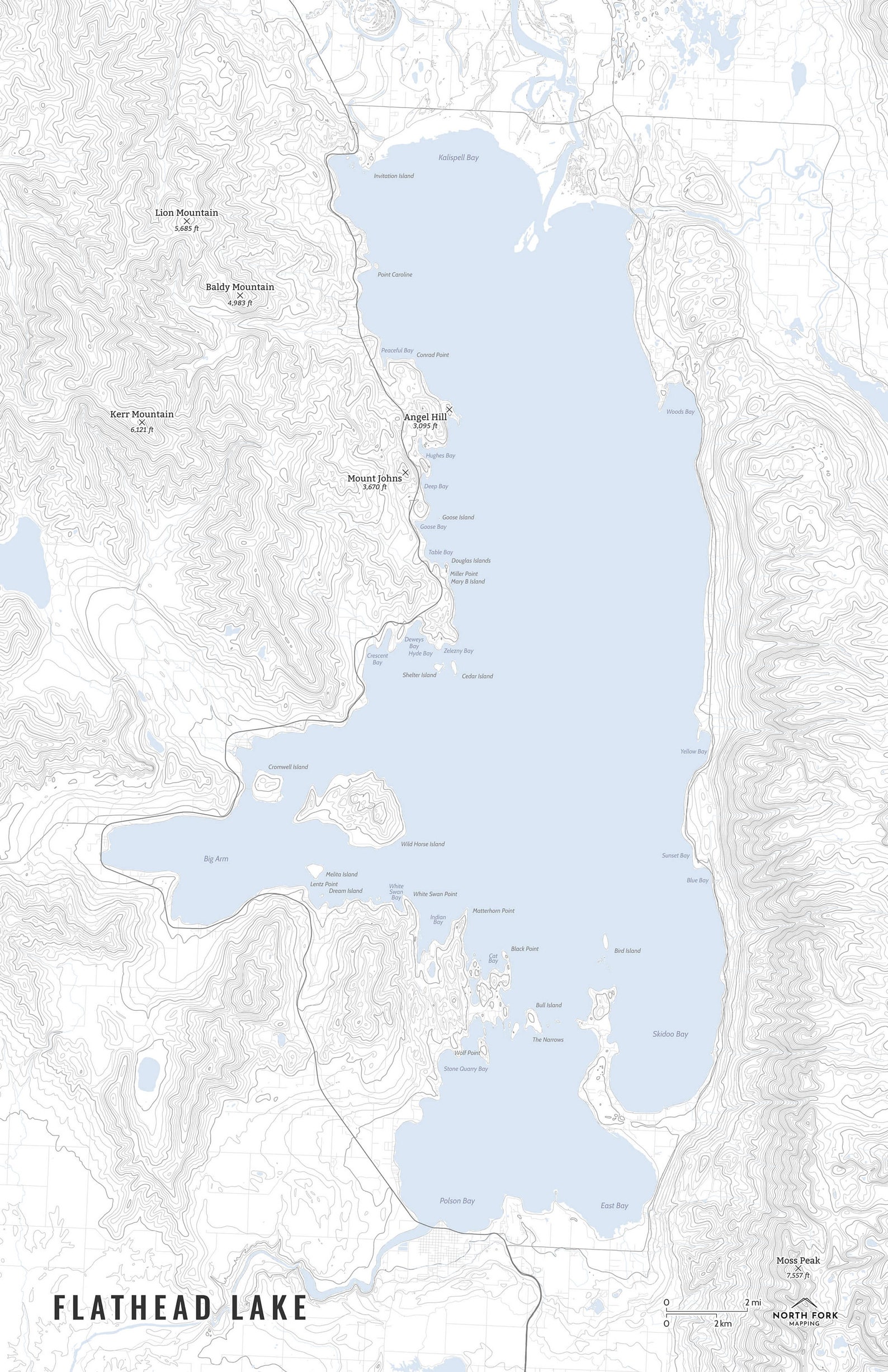 Flathead Lake Map - Flathead Lake, Flathead Lake Art, Flathead Lake ...