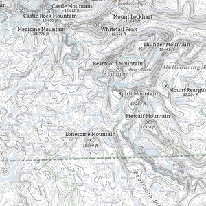 Beartooth Plateau Map, Beartooth Map, the Beartooths, Beartooth Wall ...