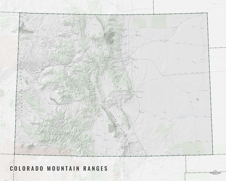 Colorado Mountain Ranges Map, Map of Colorado, Colorado Map, Colorado ...