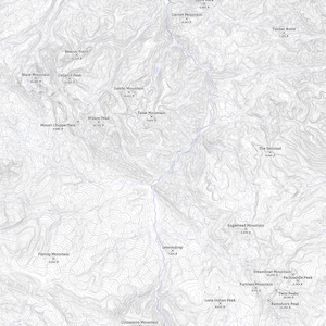 Gallatin Canyon Map - Gallatin Range, Big Sky, Lee Metcalf Wilderness ...