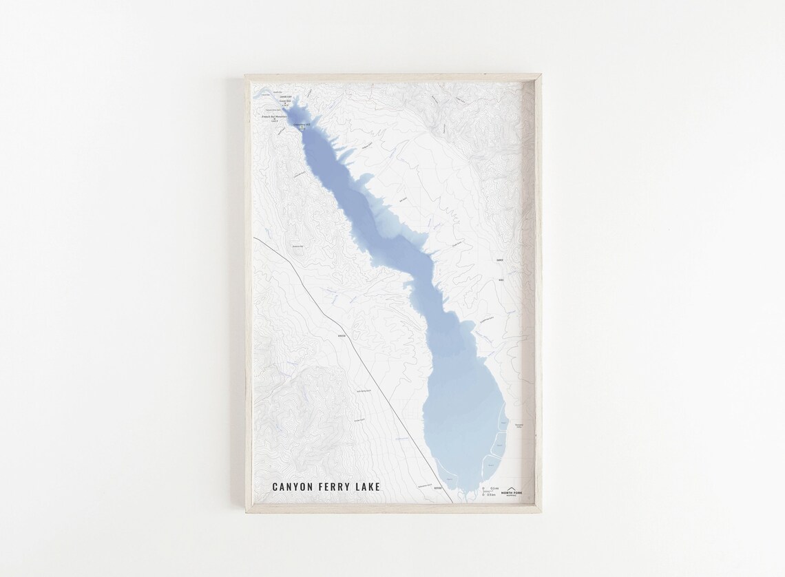 Canyon Ferry Lake Bathymetry Map - Canyon Ferry Lake, Canyon Ferry Lake ...