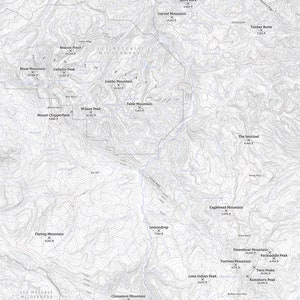 Gallatin Canyon Map - Gallatin Range, Big Sky, Lee Metcalf Wilderness ...