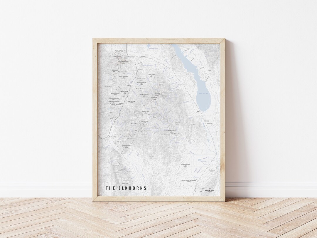 The Elkhorn Mountains Map - the Elkhorns, Helena, Townsend, Whitehall ...
