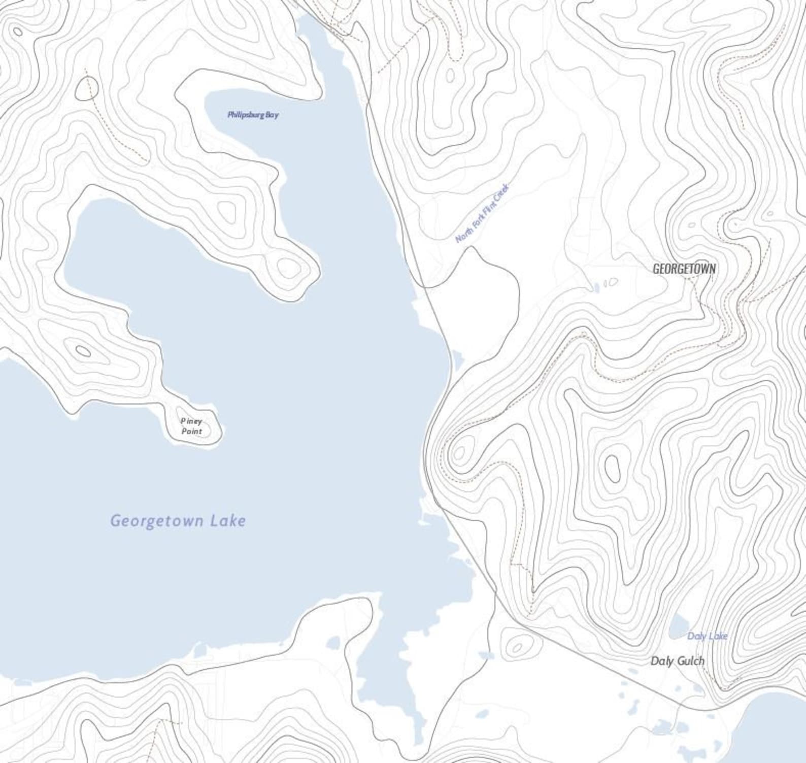 Georgetown Lake Map - Georgetown Lake, Anaconda, Butte, Lake Map ...