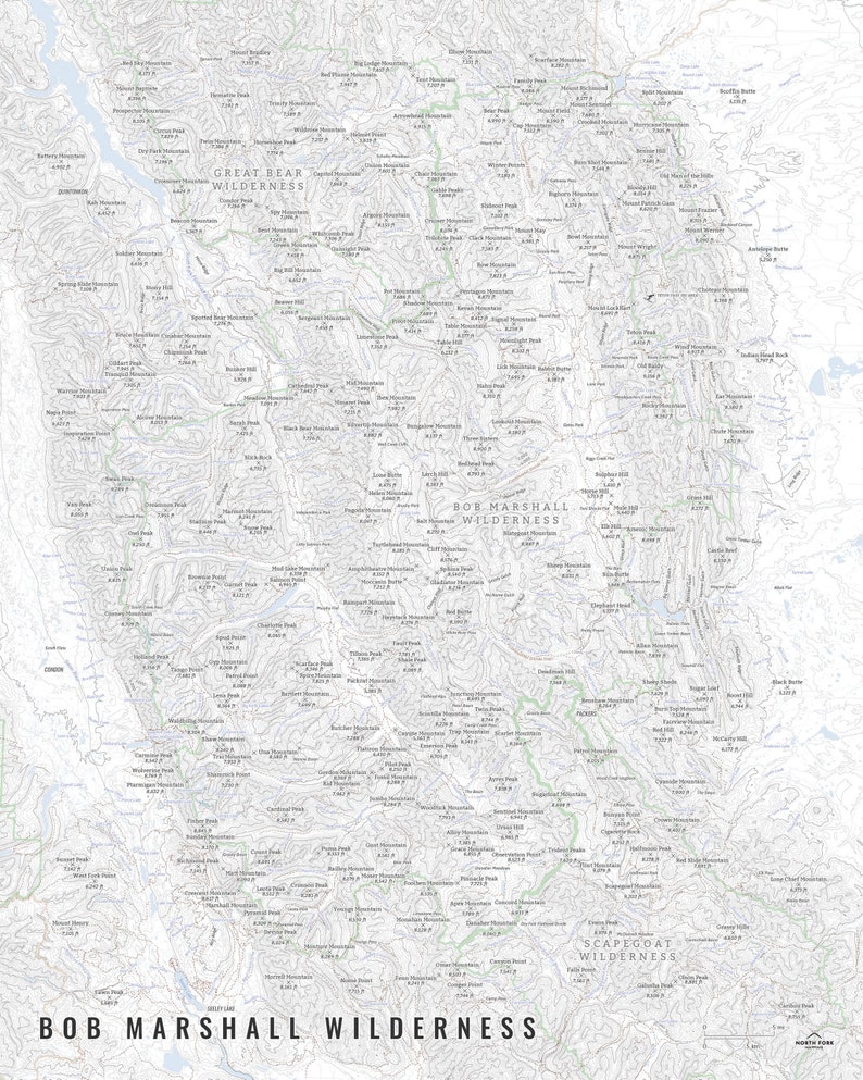 Bob Marshall Wilderness Map, the Bob Marshall, the Bob, Bob Marshall ...