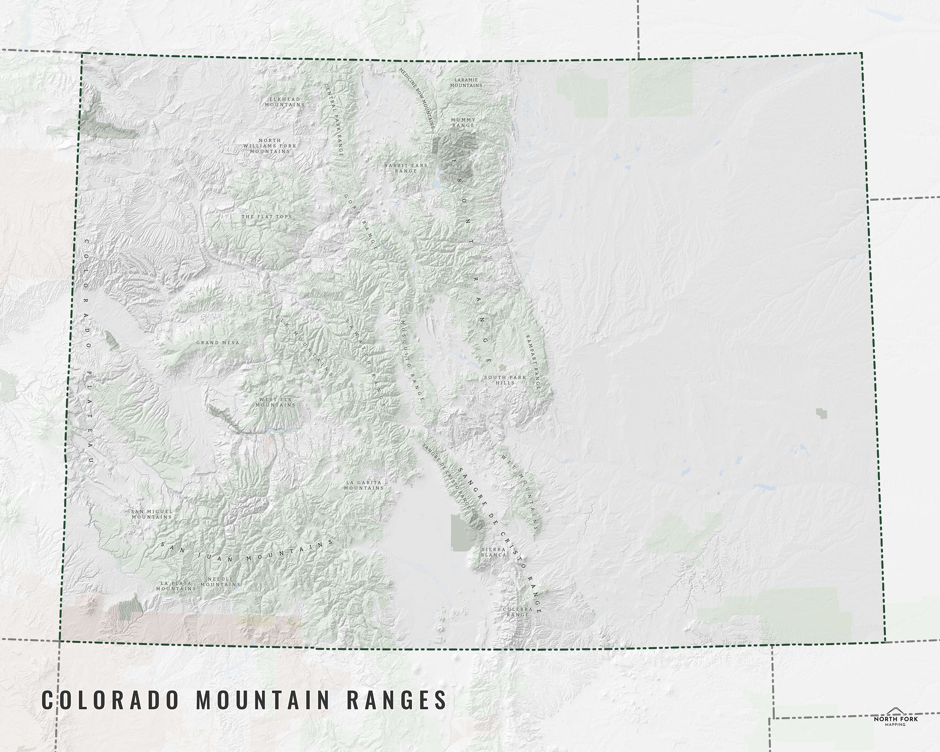 Colorado Mountain Ranges Map, Map of Colorado, Colorado Map, Colorado ...