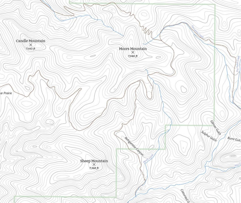 Gates of the Mountains Wilderness Map - Montana Wilderness, Helena ...
