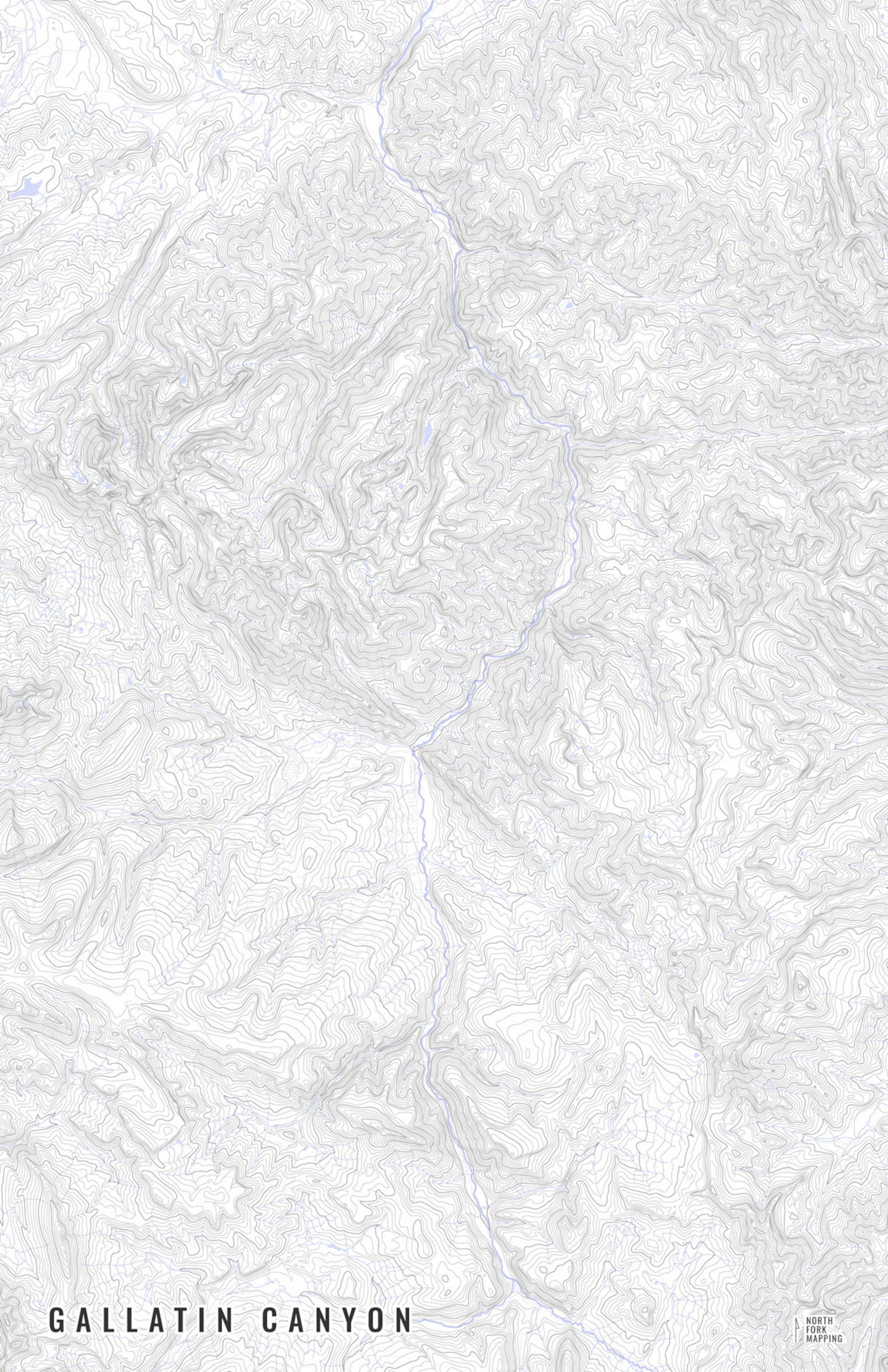 Gallatin Canyon Map - Gallatin Range, Big Sky, Lee Metcalf Wilderness ...