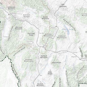 Montana Mountain Ranges Map, Map of Montana, Montana Map, Montana ...