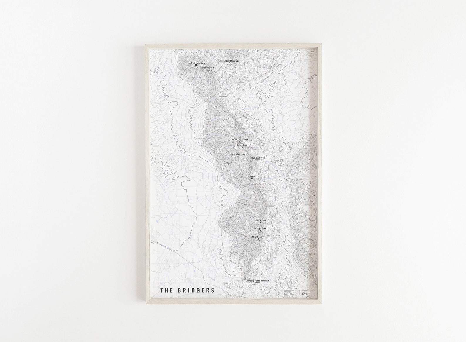 Bridger Mountain Map - the Bridgers, Bridger Mountains, Bridger Range ...