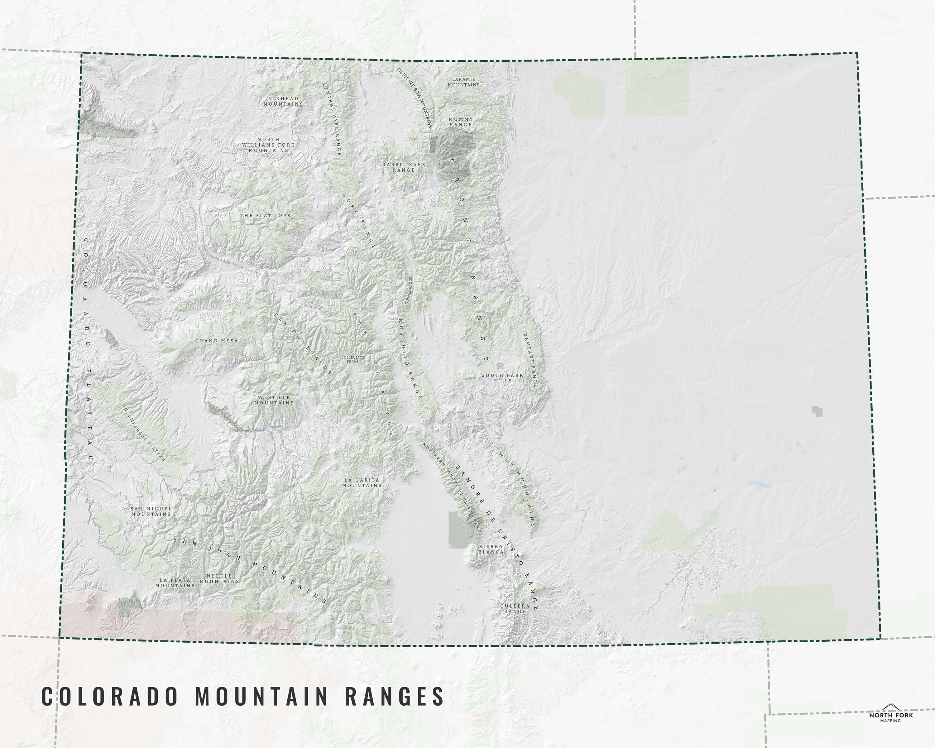 Colorado Mountain Ranges Map, Map of Colorado, Colorado Map, Colorado ...