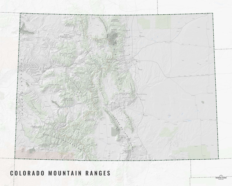 Colorado Mountain Ranges Map, Map of Colorado, Colorado Map, Colorado ...
