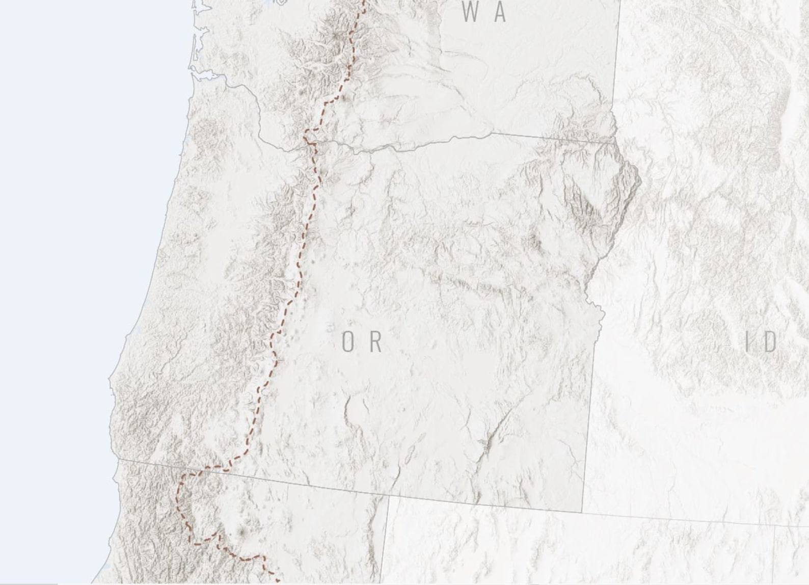 Pacific Crest Trail Map, PCT, Hiking Gift, Walking Gift, Thru-hiker ...