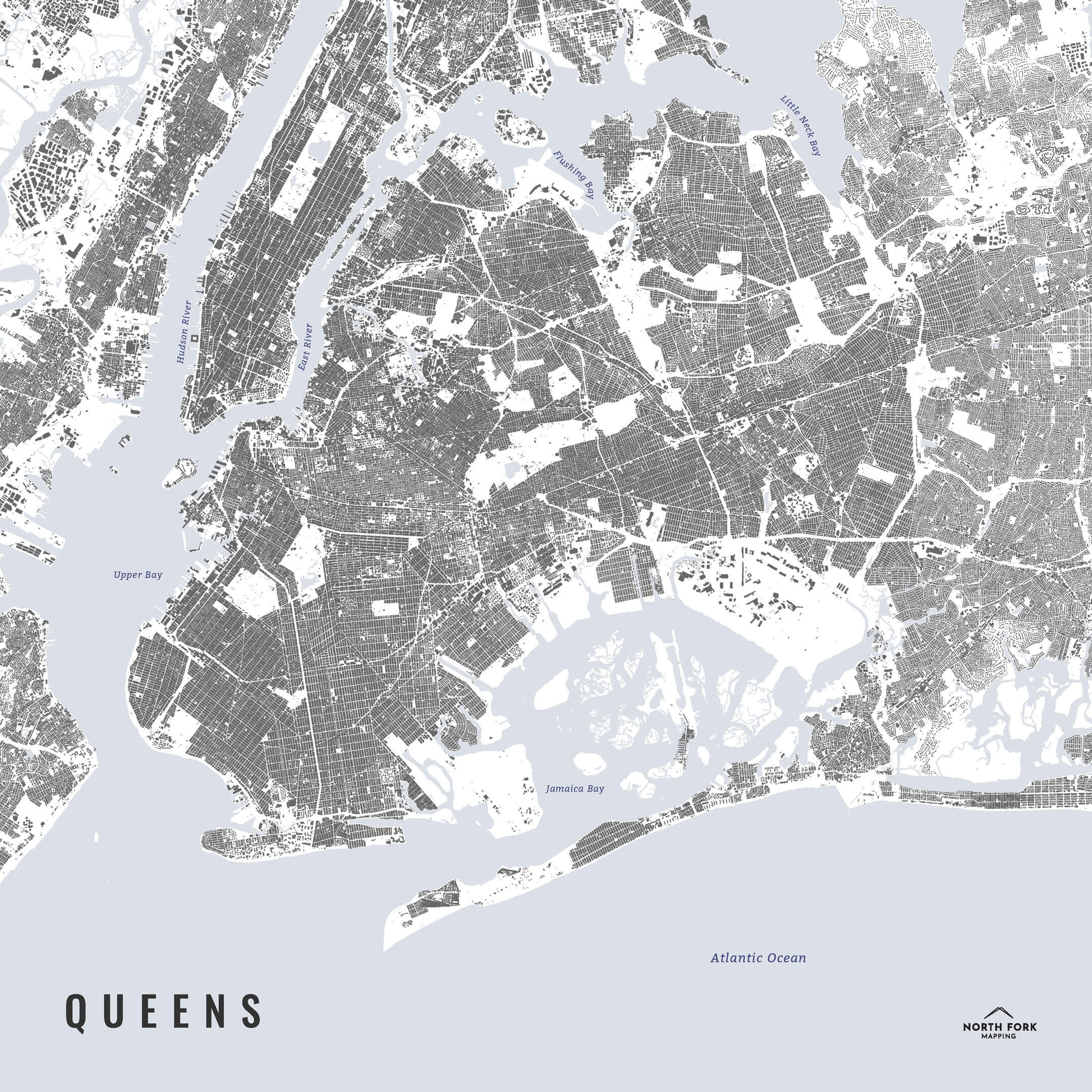 Queens Map, Minimalist Map, Wall Art, New York Gift, Travel Map, Queens ...
