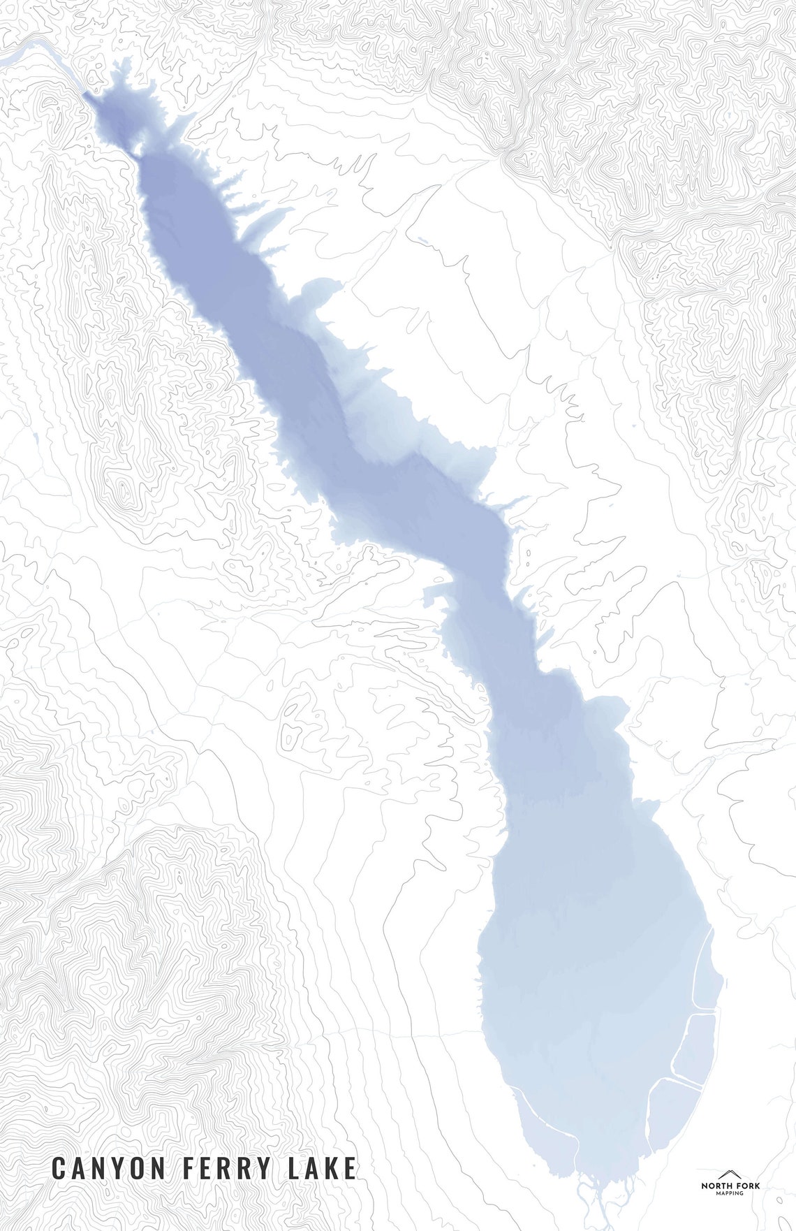 Canyon Ferry Lake Bathymetry Map - Canyon Ferry Lake, Canyon Ferry Lake ...