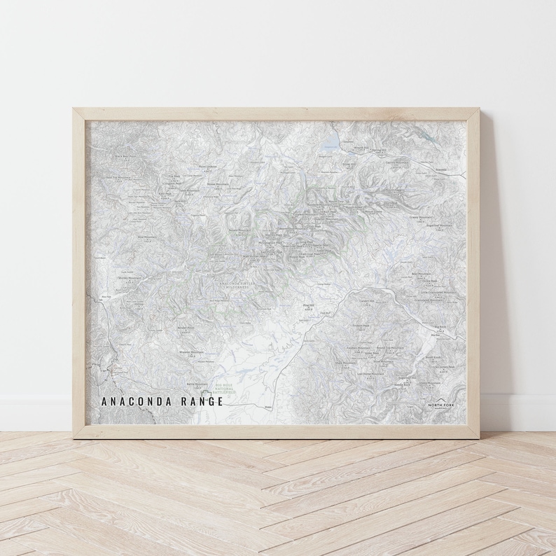 Anaconda Range Map - Pintlers, Anaconda Range, Anaconda, Sula, Anaconda ...