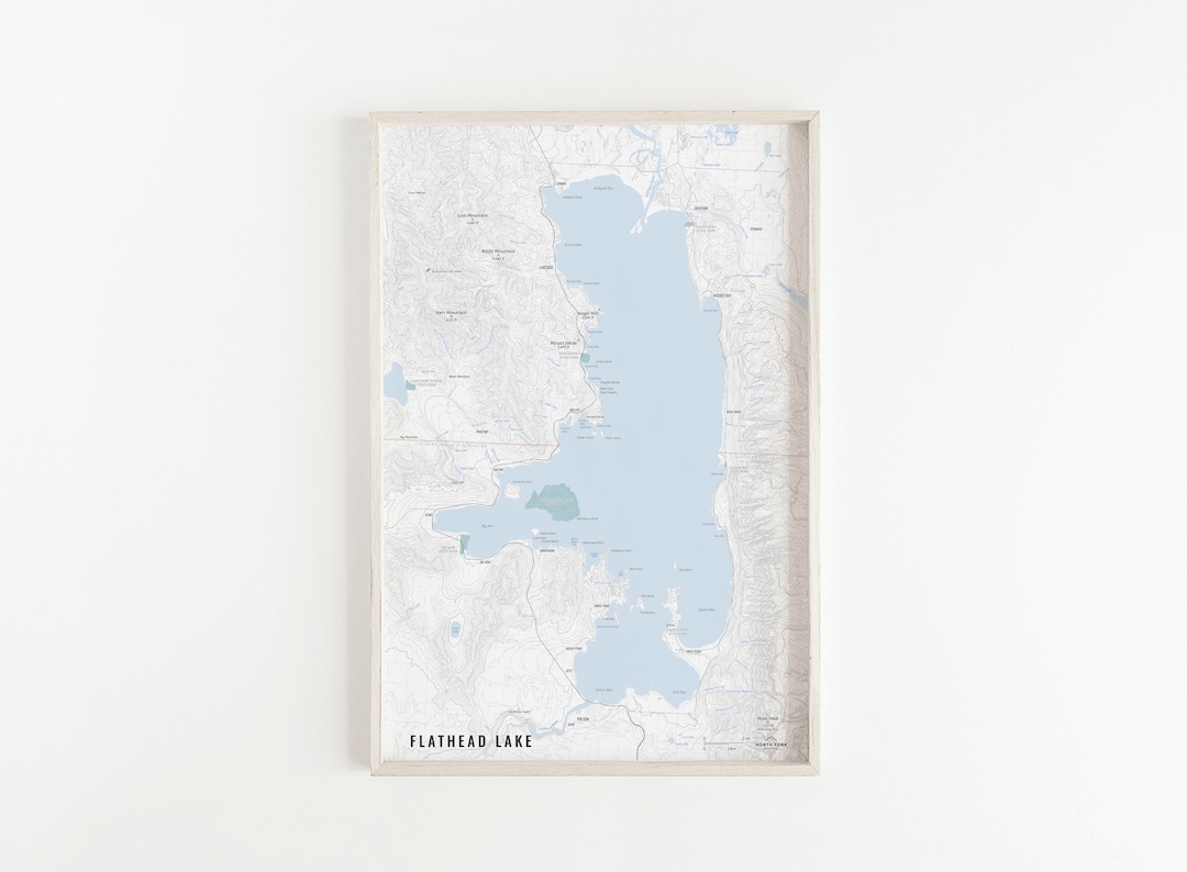 Flathead Lake Map - Flathead Lake, Flathead Lake Art, Flathead Lake ...