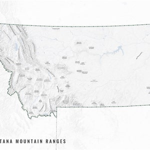 Montana Mountain Ranges Map, Map of Montana, Montana Map, Montana ...